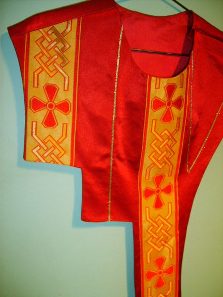 RED and GOLD LONG OVERLAY COLLAR – Spiritual Rising Attire
